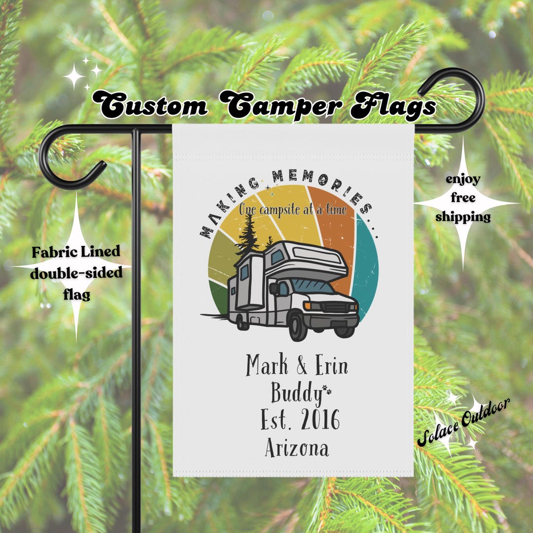 Class C Motorhome Custom Campsite Flag Cab Over Camper RV Decor Making ...