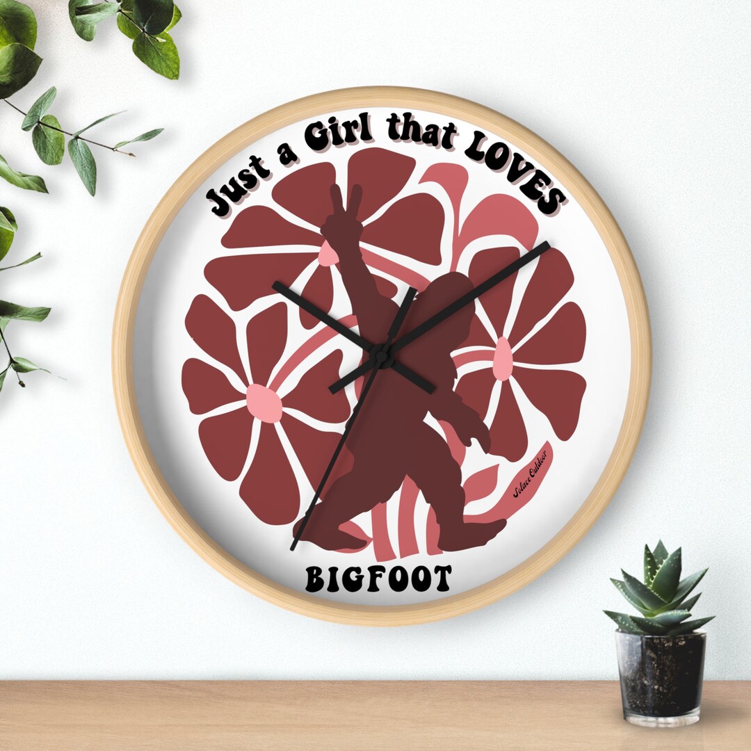 Bigfoot Clock, Custom Options Big-foot Gift Unique Camper Clock ...
