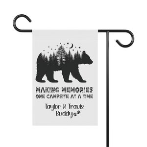Custom Camper Flag Bear Sign for Cabin Home Custom Camping Gift Idea ...