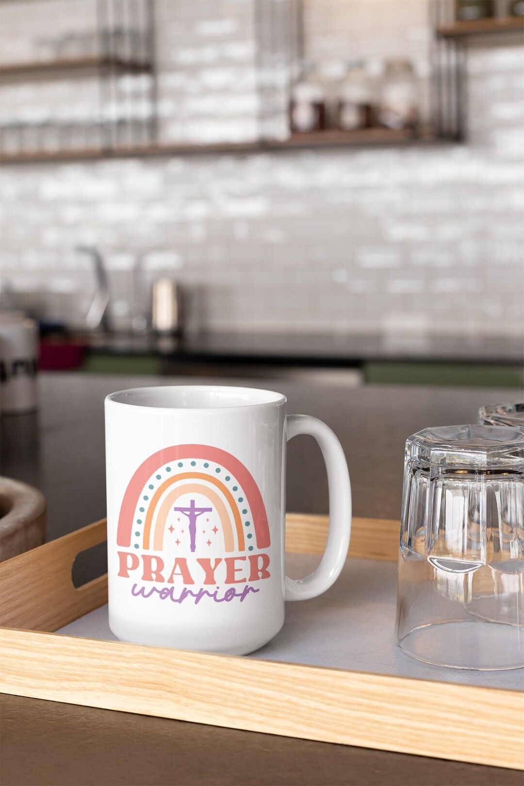 Prayer Warrior Mug, Bible Verse Study Christian Jesus God 15oz Cocoa ...