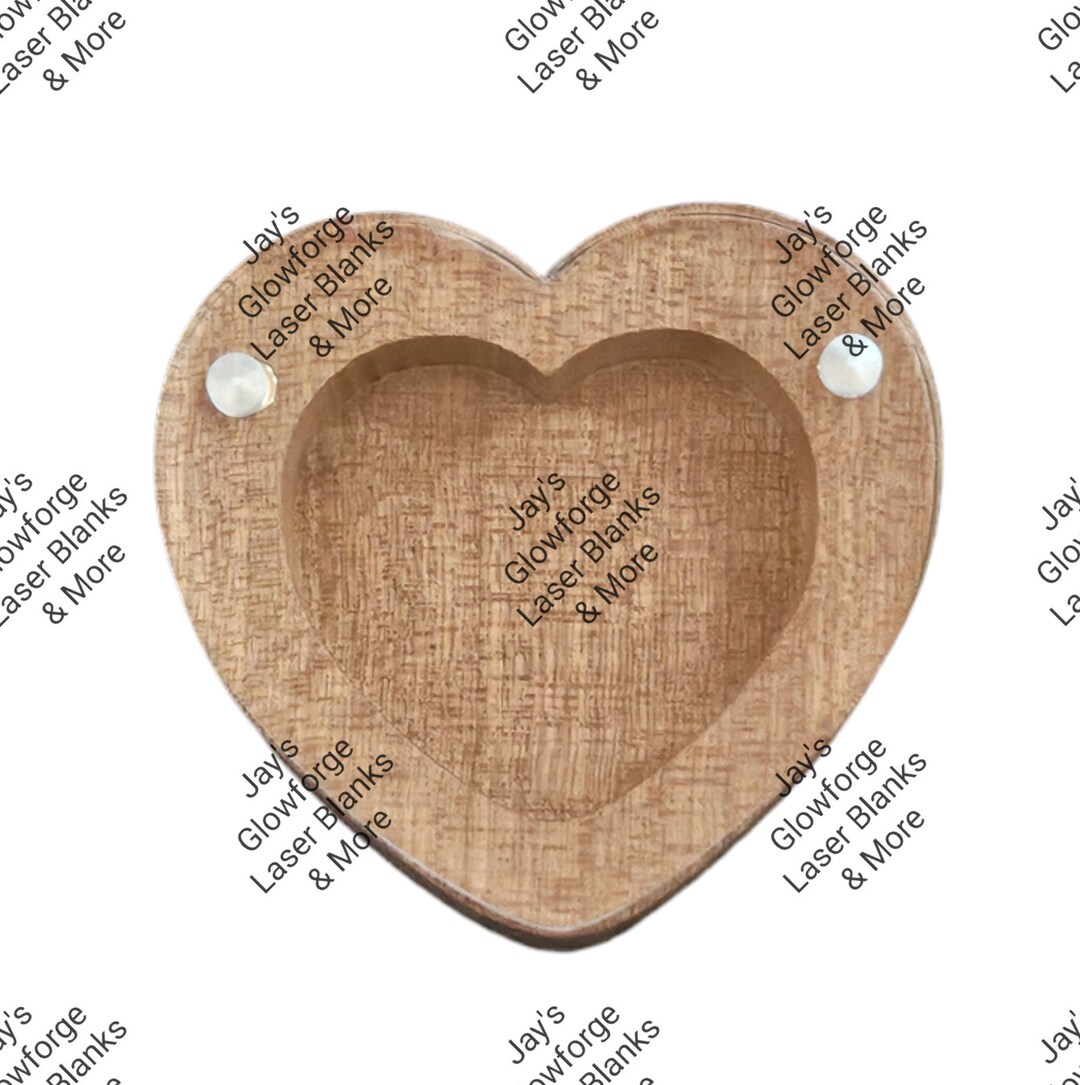 Heart Shaped Ring Boxes (acrylic Lid) (8 Qty) | Glowforge | Mira ...