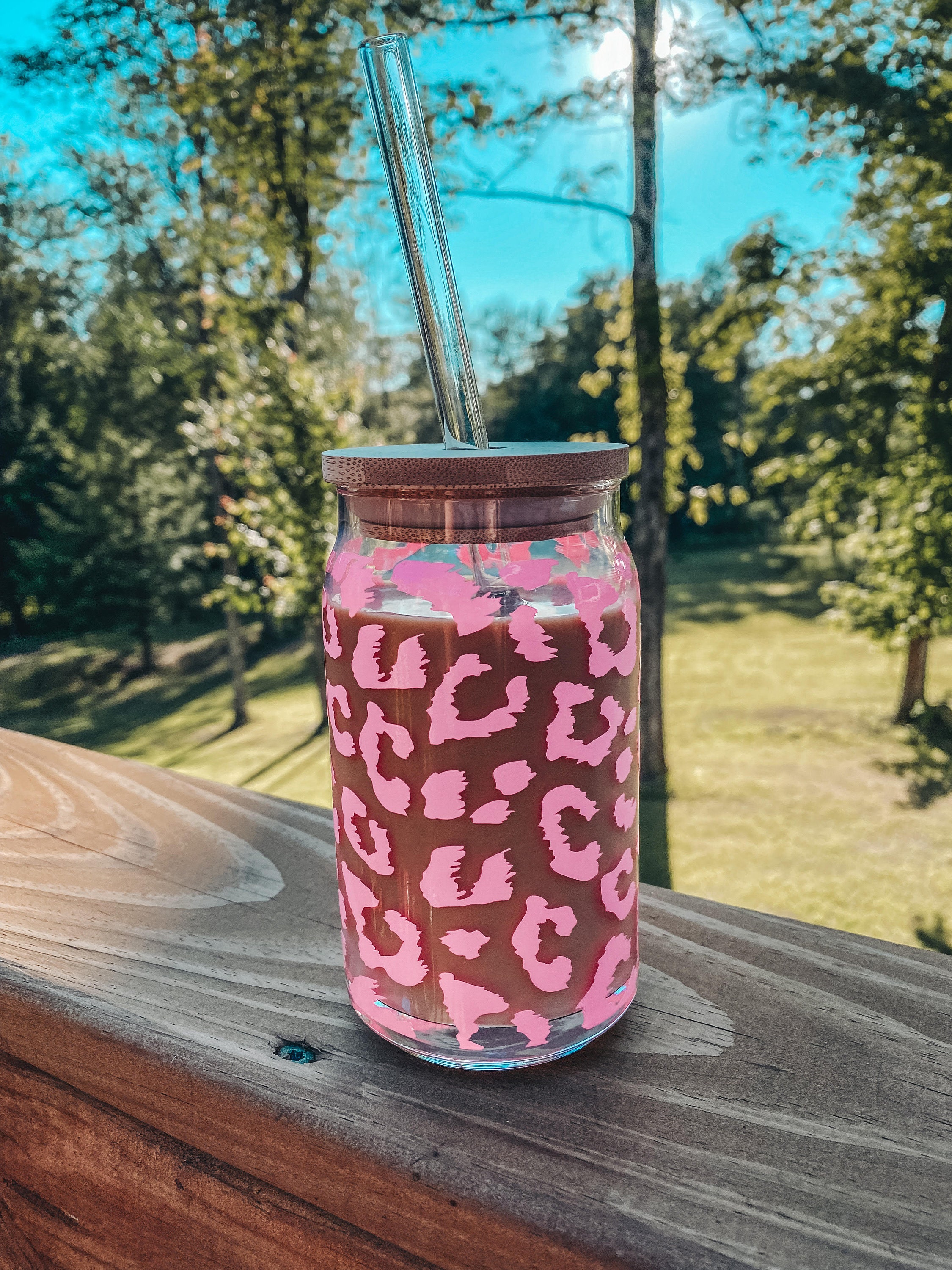 Leopard Beer Can Glass Leopard Glass Tumbler Animal Print - Etsy