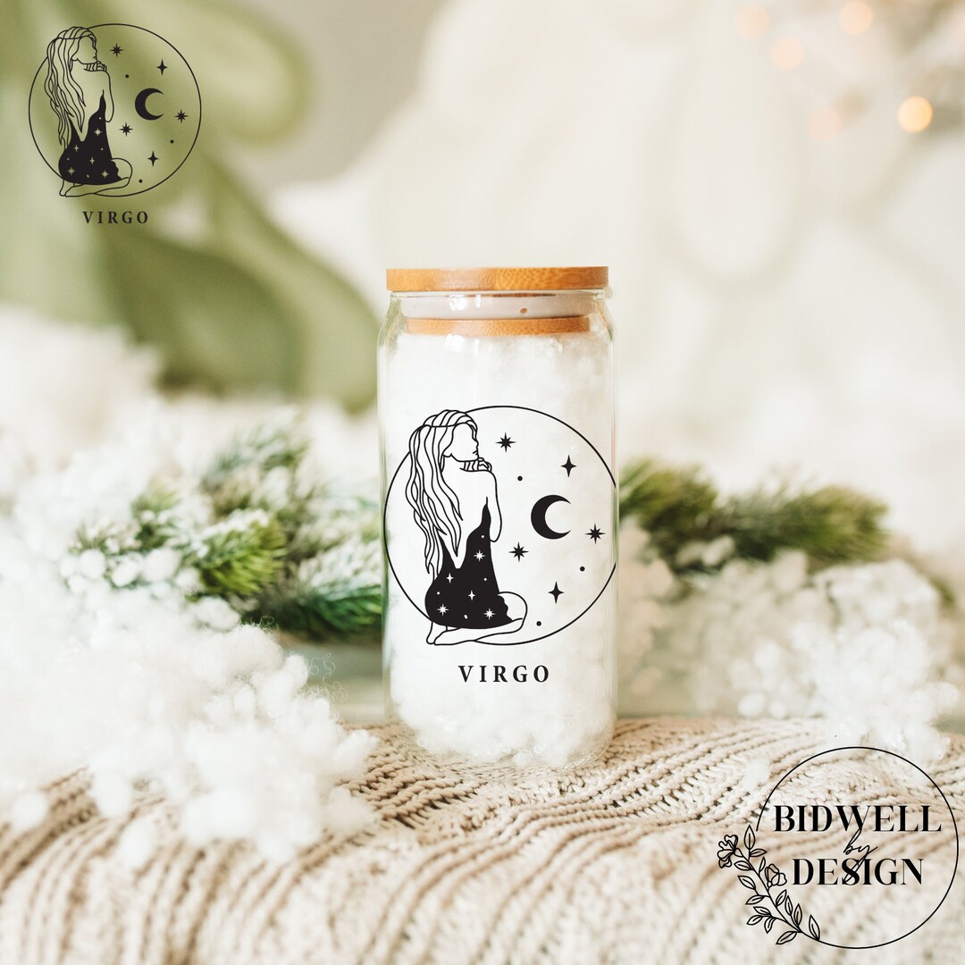 UV DTF Decal Ready to Apply, Virgo Zodiac, Glass Can Decal, Cup Decal ...