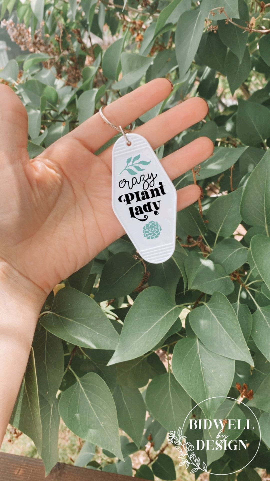 UVDTF Keychain Decal, Motel Keychain Ready to Apply, Crazy Plant Lady ...