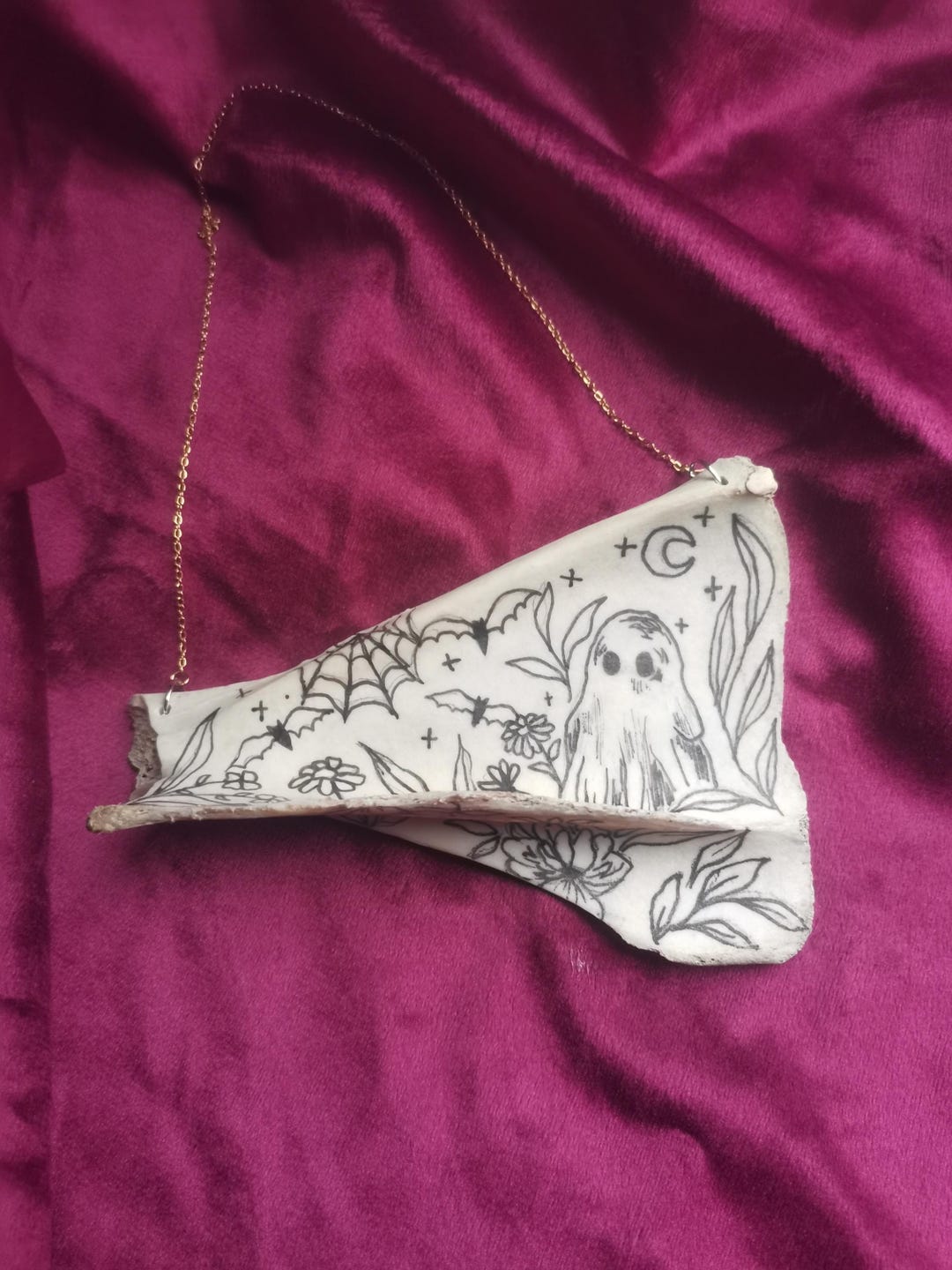 Hand Decorated Ethically Sourced Bone Decorations. - Etsy UK