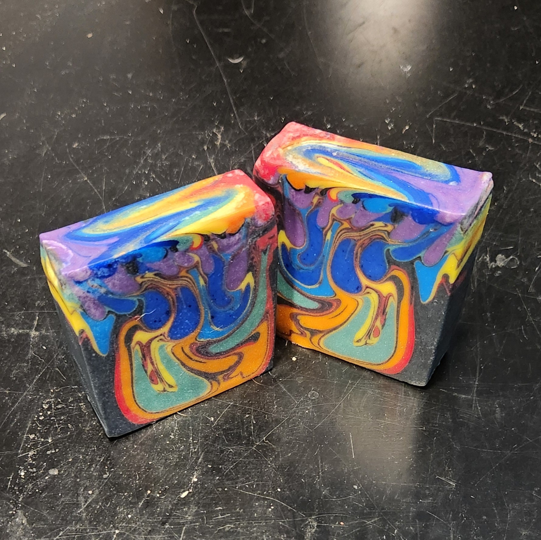 7 Chakras Rainbow Soap and Candle Set With Stones - Etsy