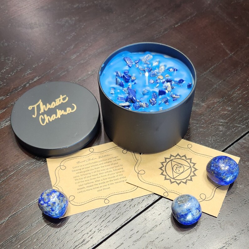 Chakra Candle Set With Stones - Etsy