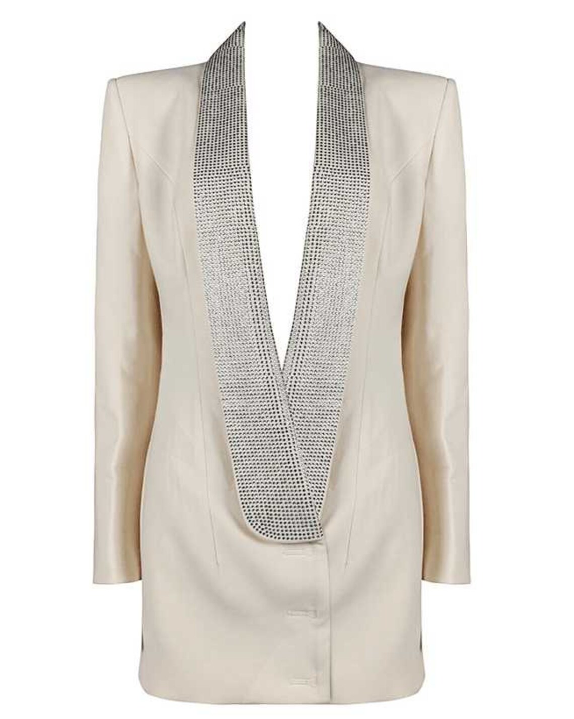 White Embellished Mini Blazer Dress - Etsy