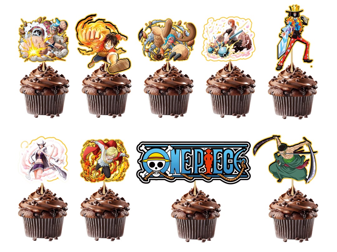 Anime Cupcake Toppers | Anime Birthday Cupcake Toppers | 10 - Etsy