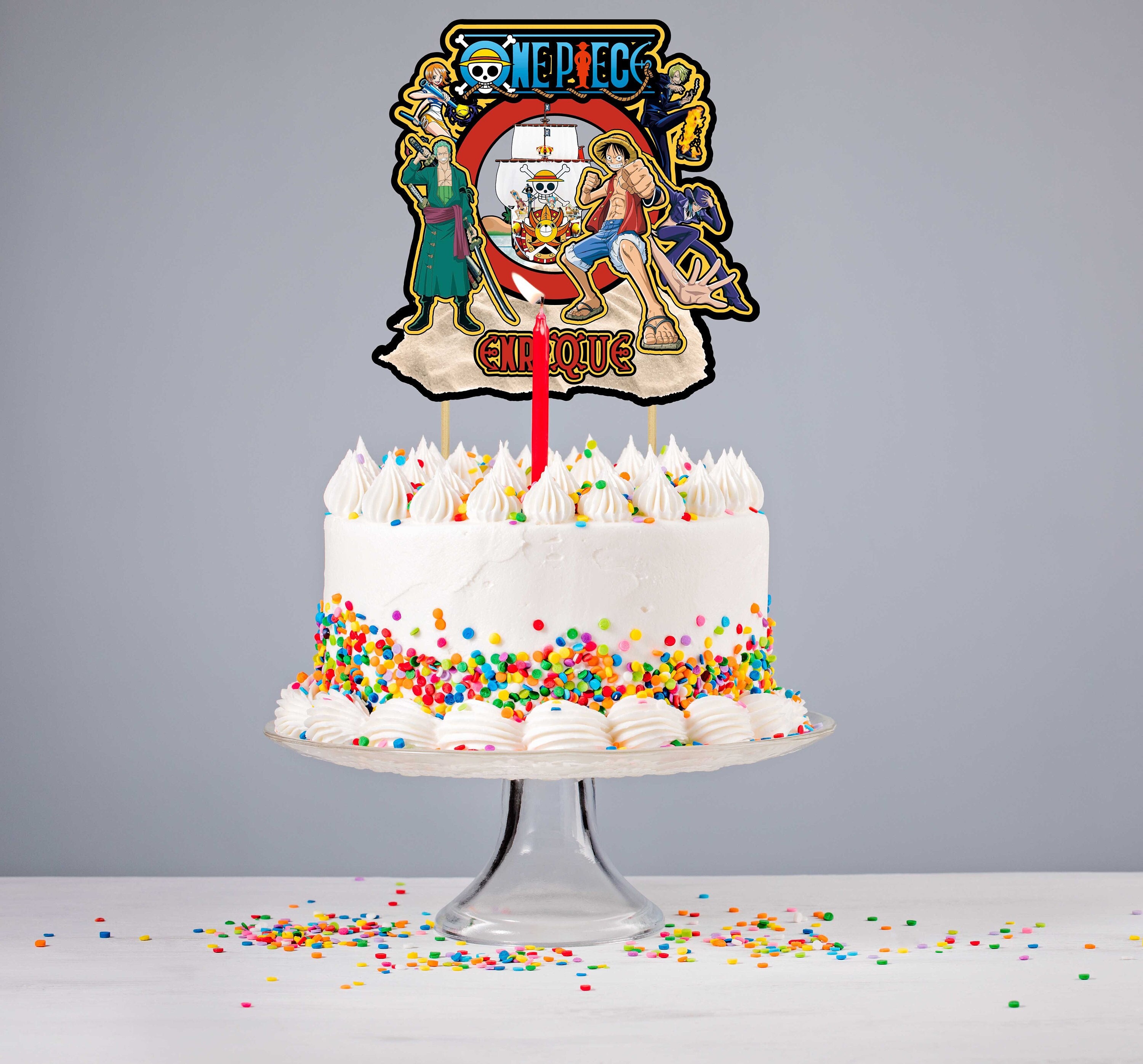 Birthday Anime One Piece Luffy Cake Topper - Etsy