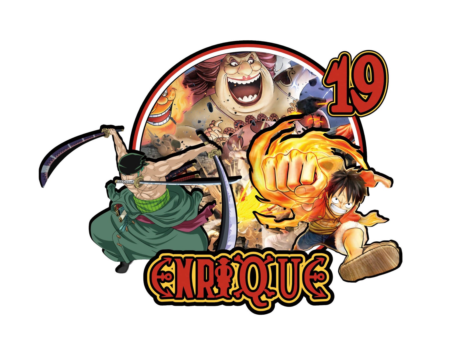 Digital Custom Anime Birthday Cake Topper With Characters - Etsy