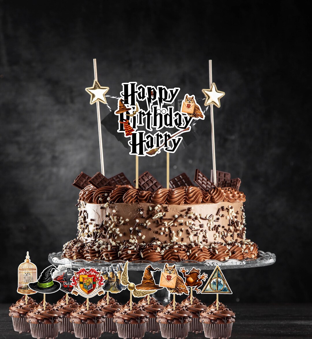 Custom Wizard Themed Cake and Cupcake Toppers - Etsy