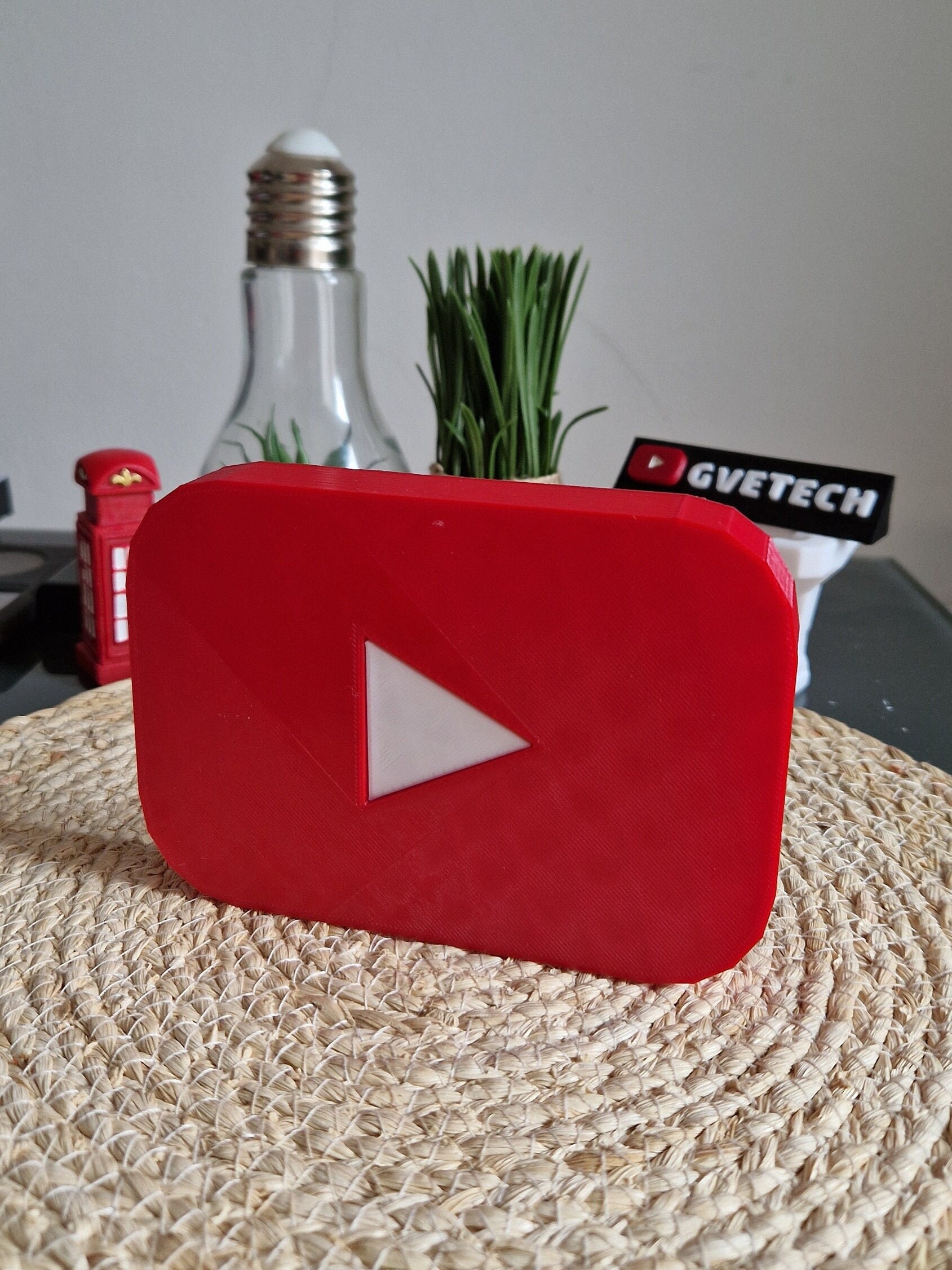Magnetic Youtube Play Button - 3D Printed - Etsy UK
