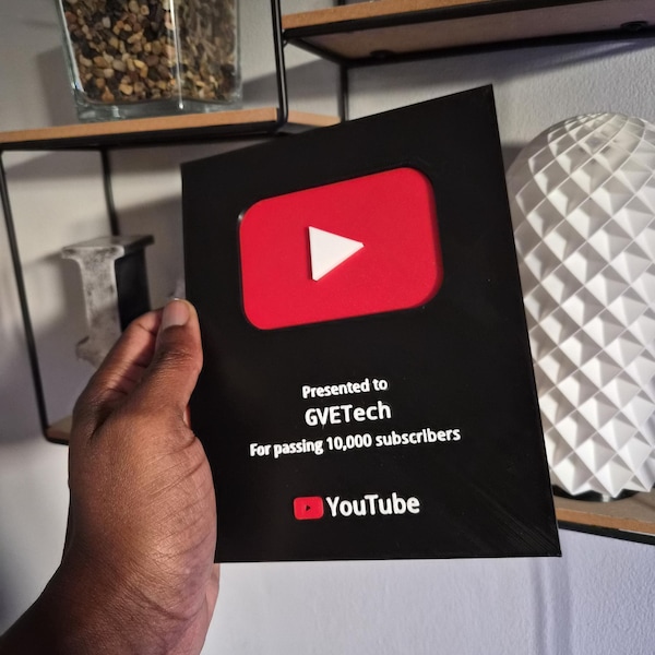 Youtube Plaque - Etsy UK