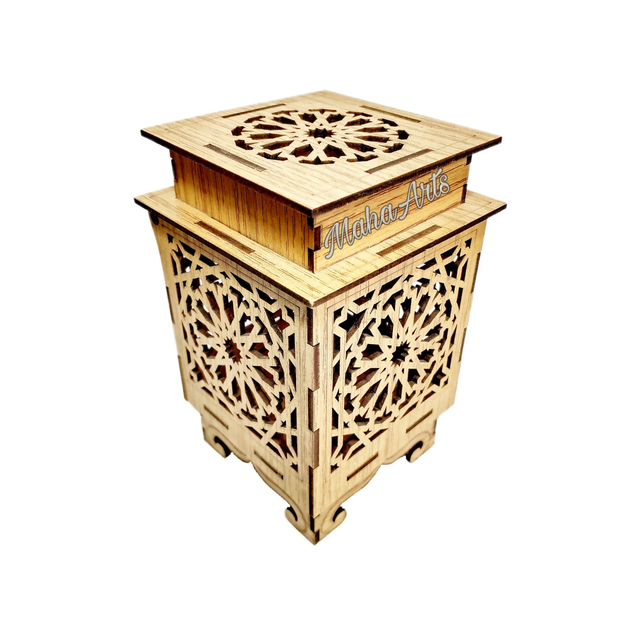 Moroccan Decorative Style Laser Cut Wooden Lantern Box - Etsy