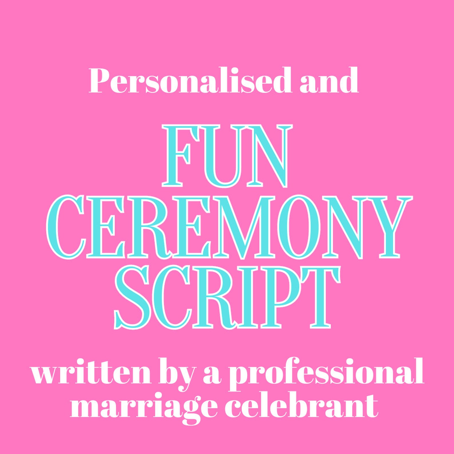 Wedding Celebrant Script, Fun Modern Wedding, Non-religious Ceremony ...