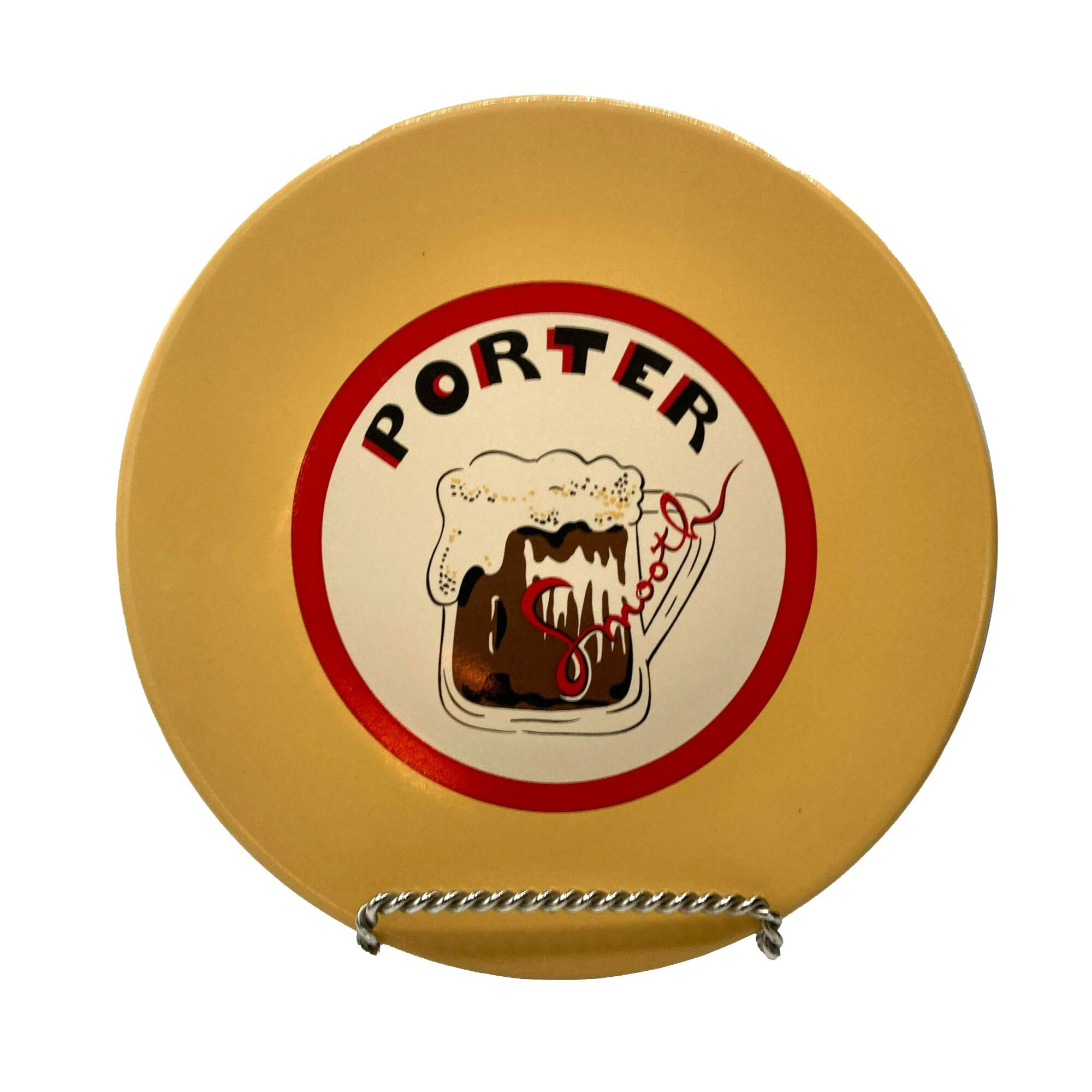 Set of 4 Pottery Barn Beer Dishes Plates 8.25 Lager Ale Porter Art Deco ...
