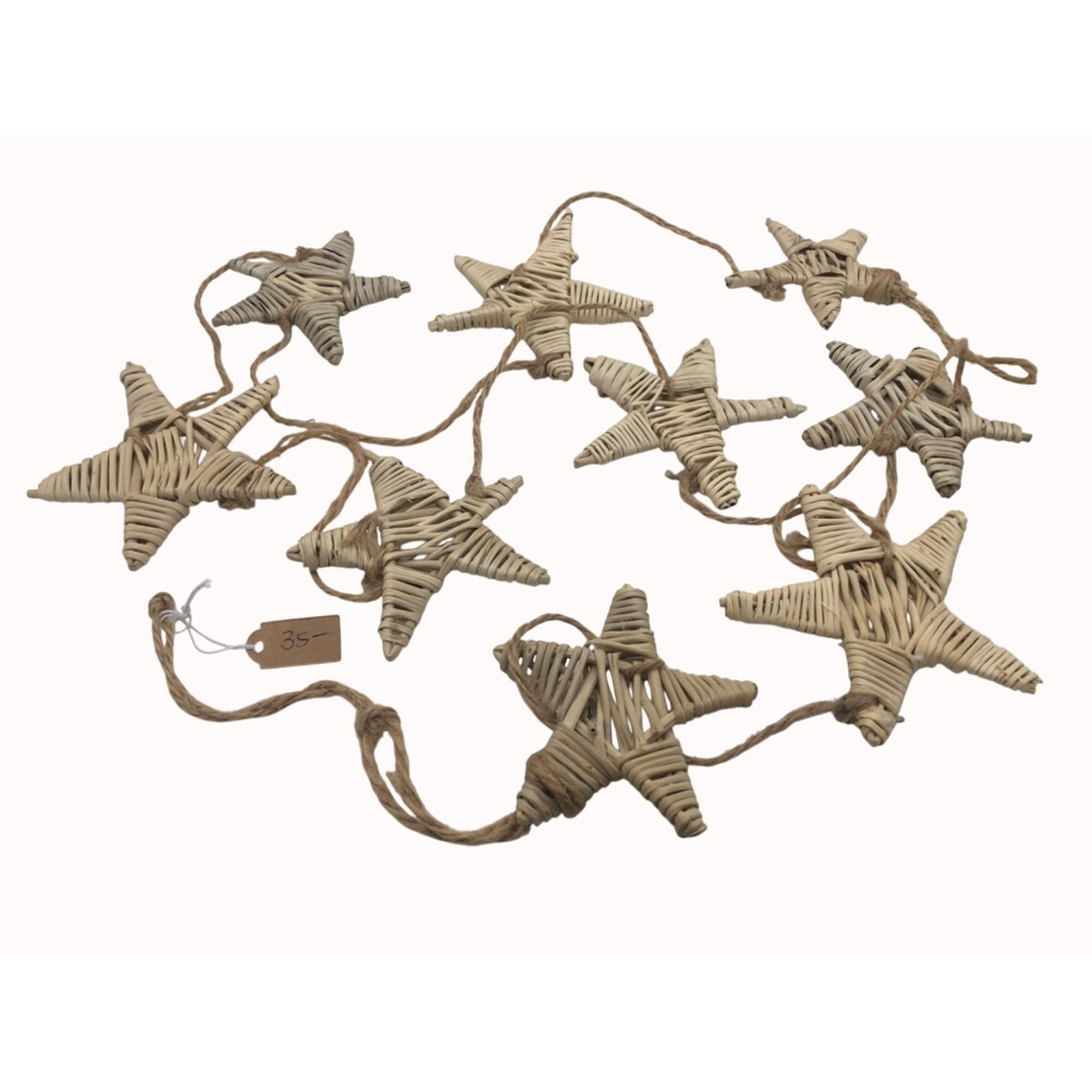 Wicker Star Garland: 6 Ft Rustic Holiday Decor - Etsy