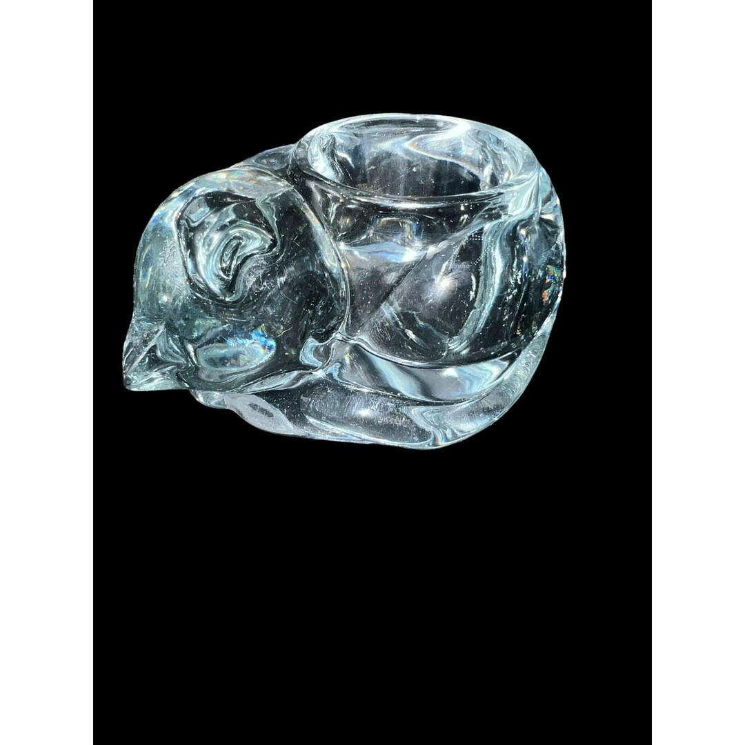 Vintage Indiana Glass Cat Votive Tea Light Candle Holder 5" X 3" - Etsy