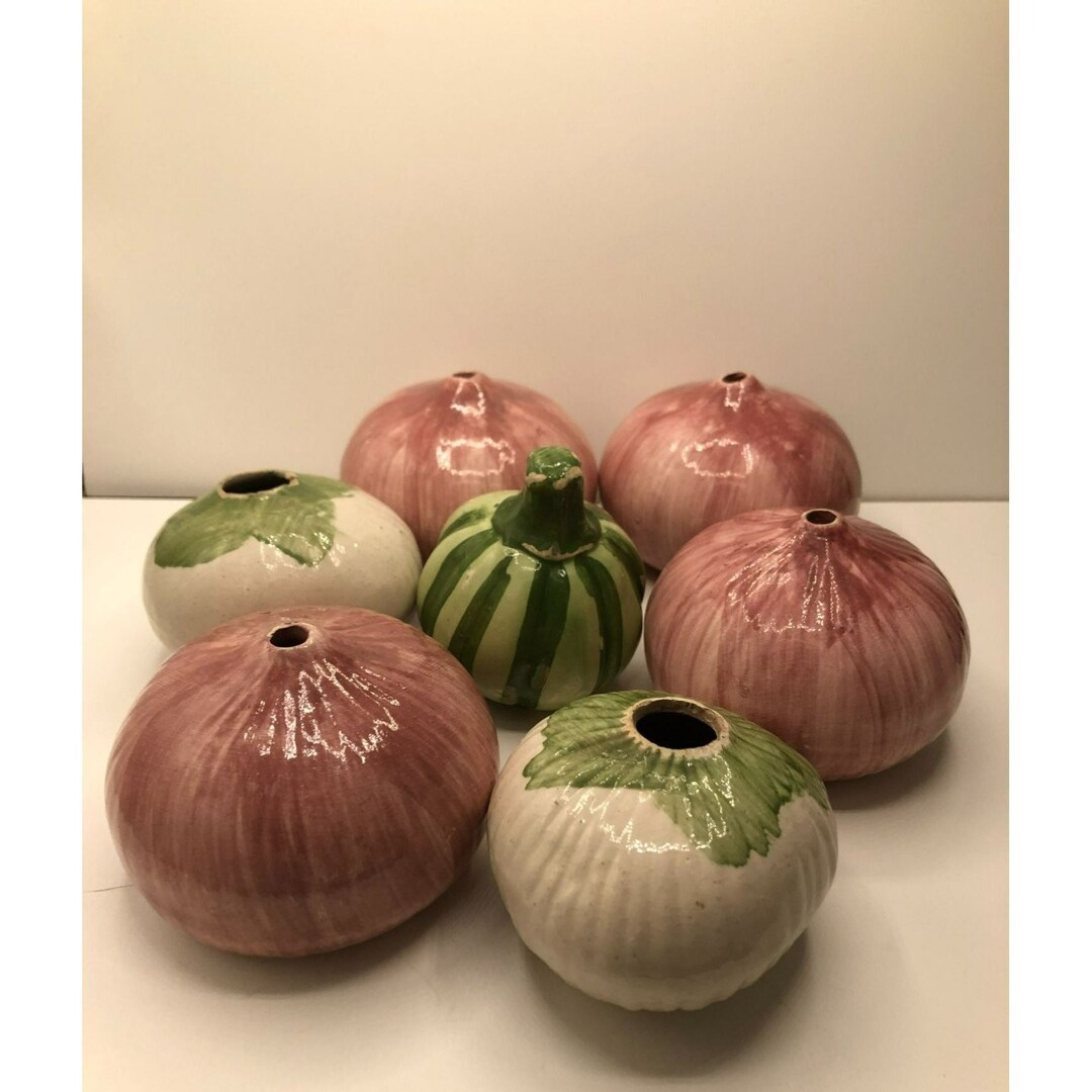 Set of 7 Unique Handmade Ceramic Onion Collection Vegetables - Etsy