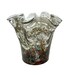 Zorza Vase Poland Hand Blown Art Glass Multicolor Ruffled Confetti ...
