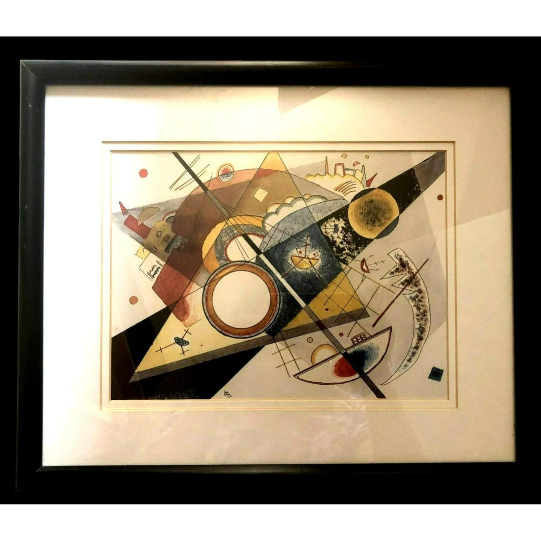 Untitled, 1922 by Wassily Kandinsky Litho Print Double-matted Framed 16 ...
