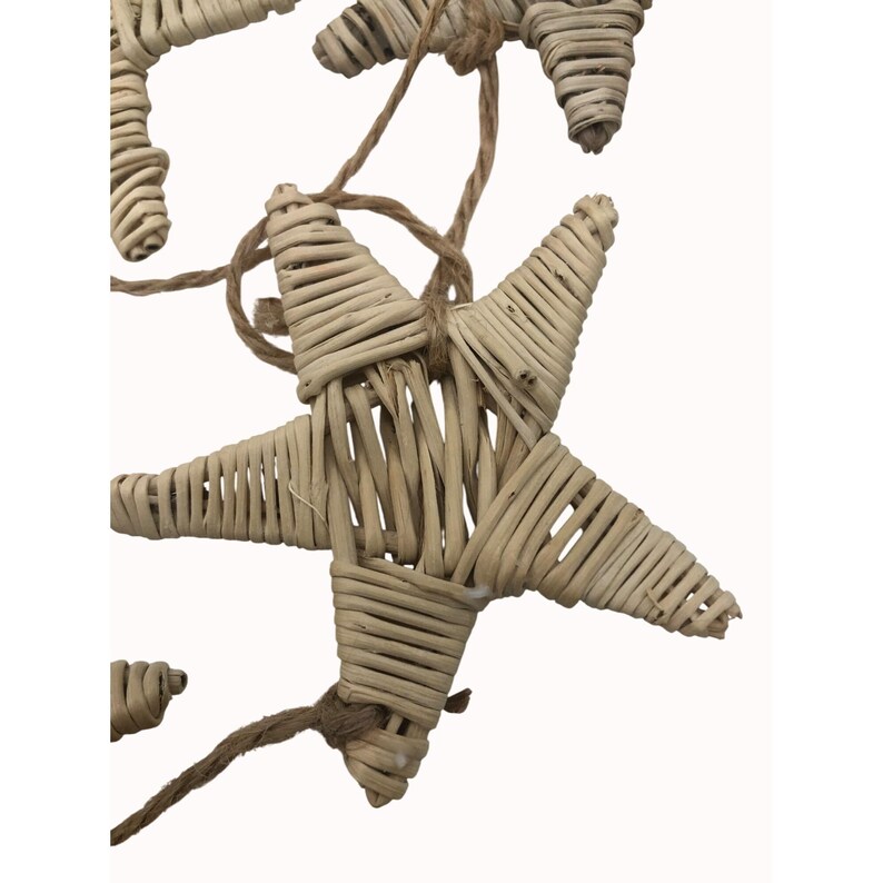 Wicker Star Garland: 6 Ft Rustic Holiday Decor - Etsy