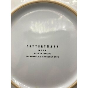 Set of 4 Pottery Barn Beer Dishes Plates 8.25" Lager Ale Porter Art ...