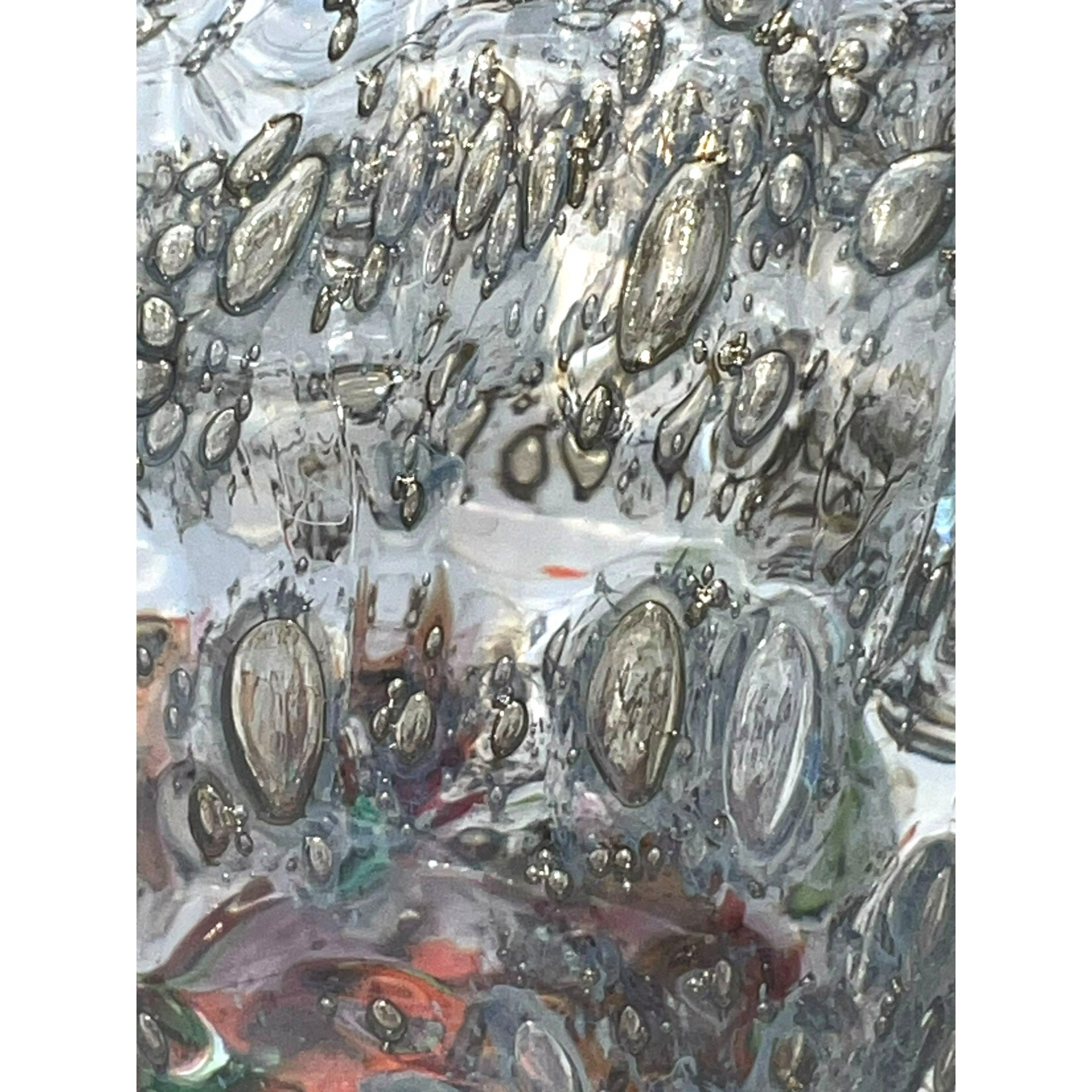 Zorza Vase Poland Hand Blown Art Glass Multicolor Ruffled Confetti ...