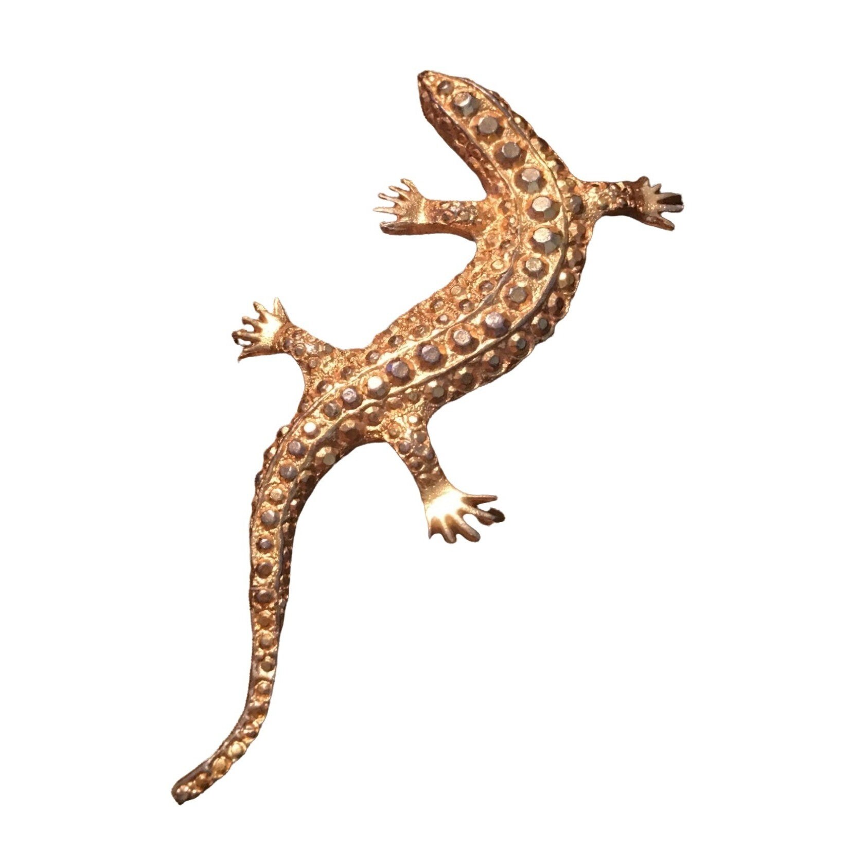 Amazing Vintage Great Lizard Gecko Anole Gold Statement Brooch - Etsy