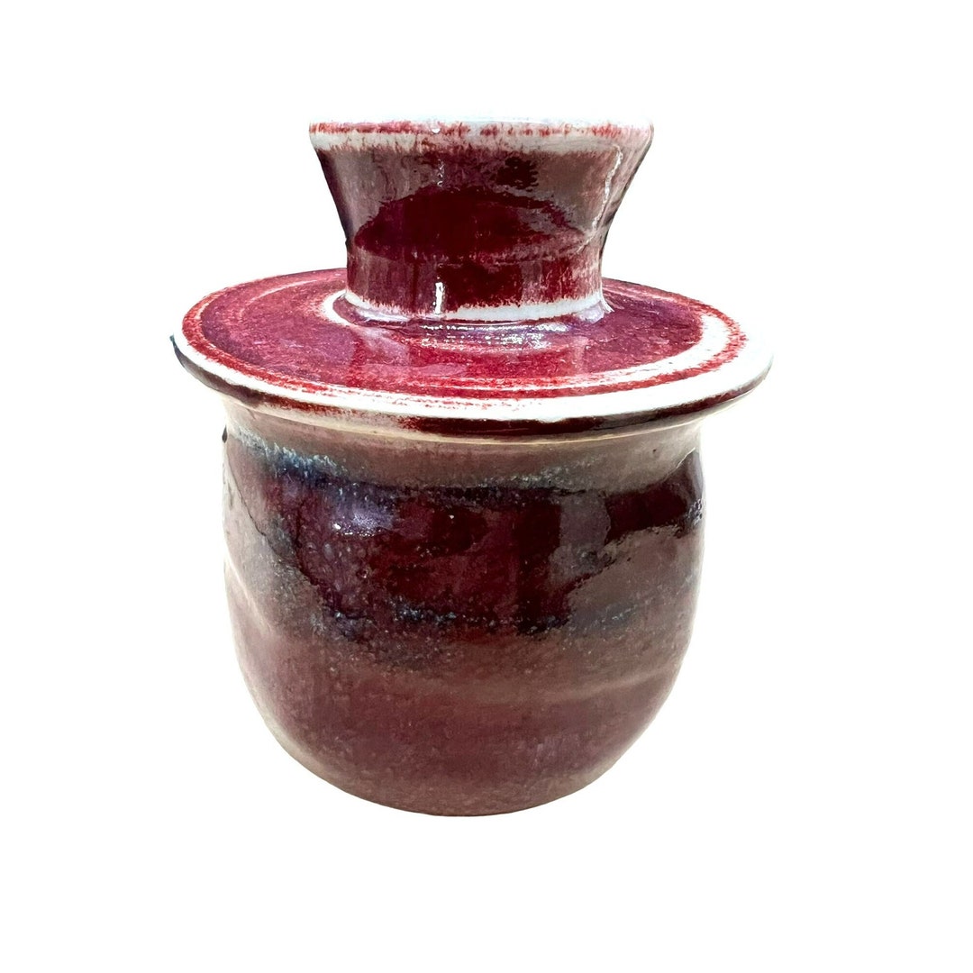 Butter Bell Crock Container Ceramic Handcrafted Pottery Unsigned ...