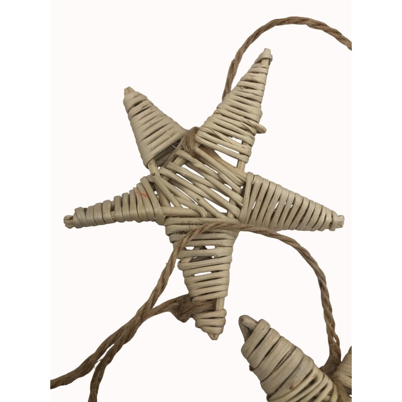 Wicker Star Garland: 6 Ft Rustic Holiday Decor - Etsy