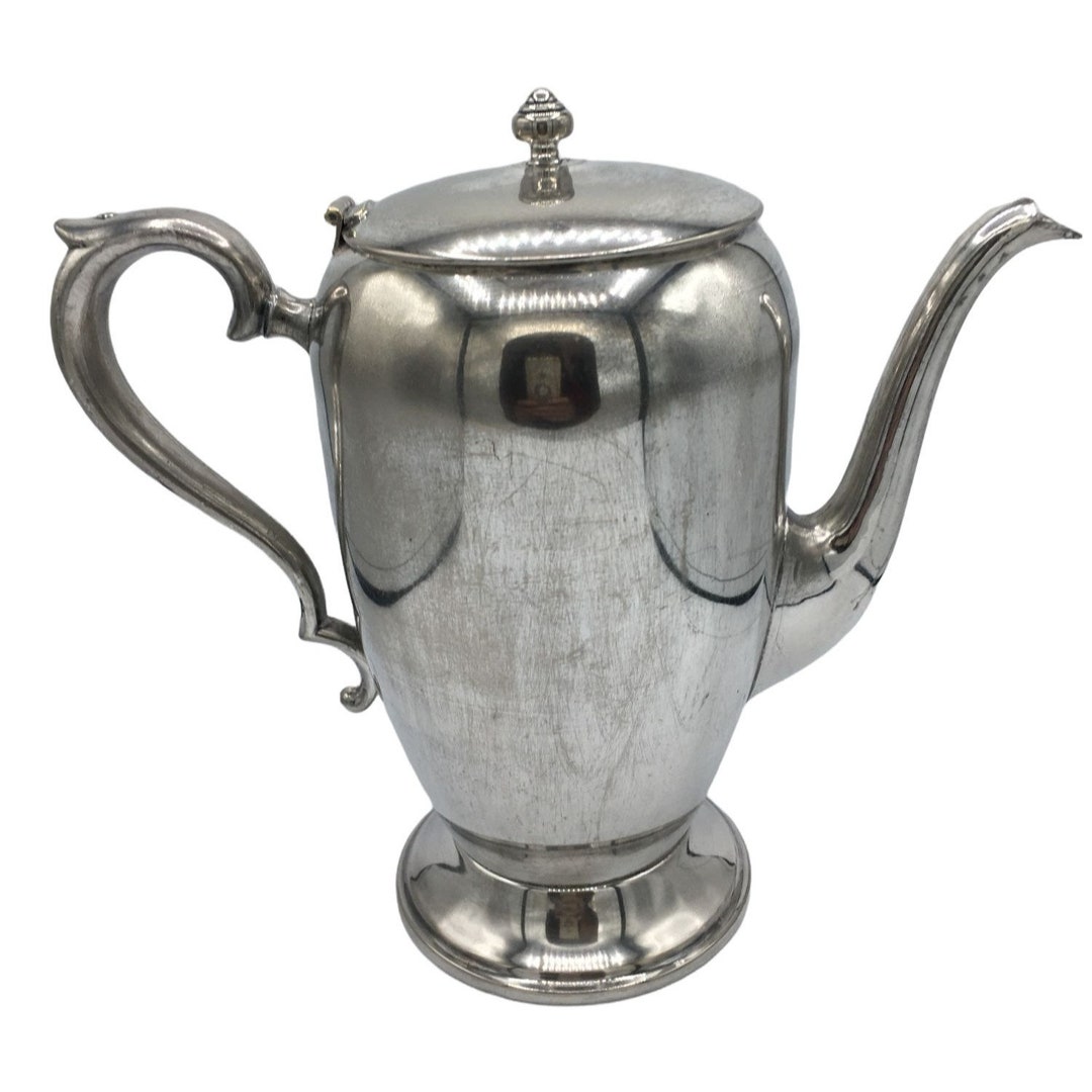 Keystone SILVER Coffee Pot Server Silverplate Over Copper KEYSTONEWARE ...