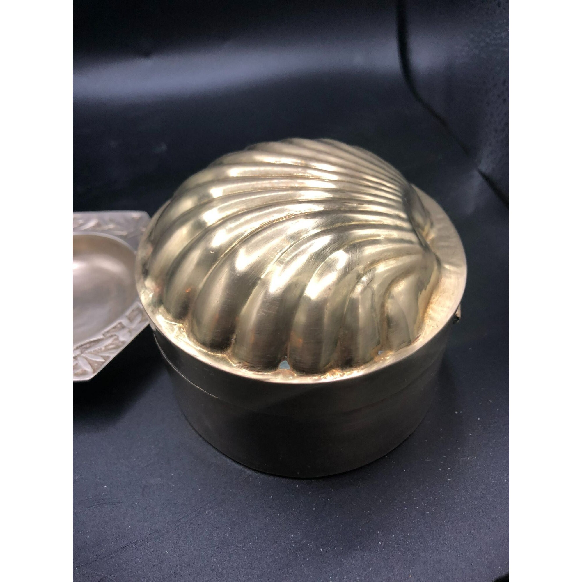 Brass Décor Clamshell Storage Box Vintage Container Hinged & - Etsy