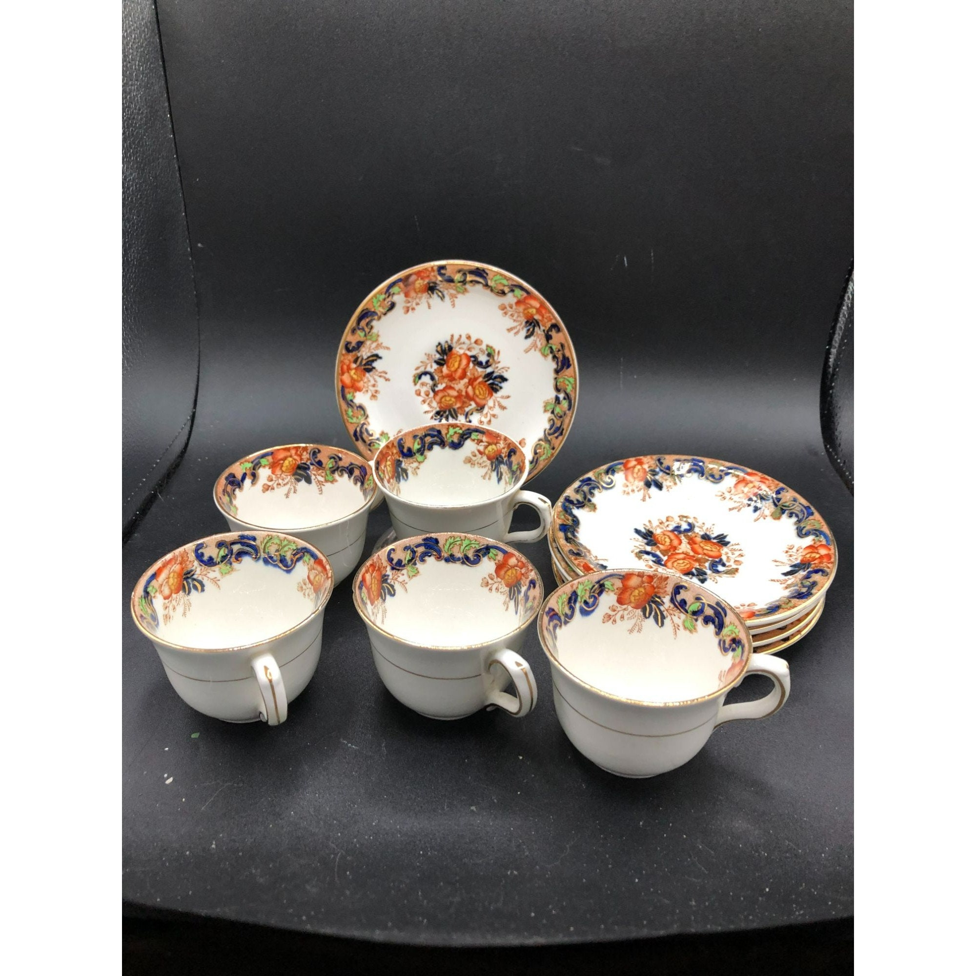 5 Sets of John Maddock & Sons Ltd. majestic Demi Cups and Saucers ...