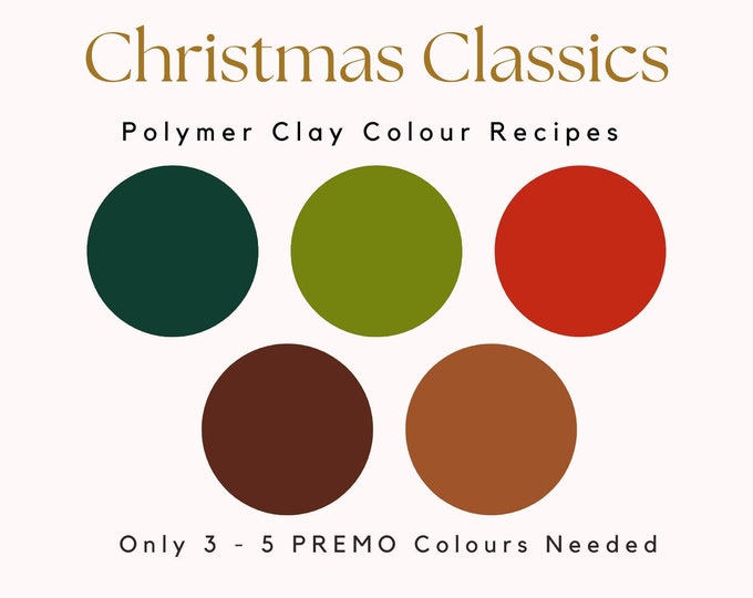 Premo Polymer Clay Colour Recipe, Forrest Greens, Polymer Clay Colour ...
