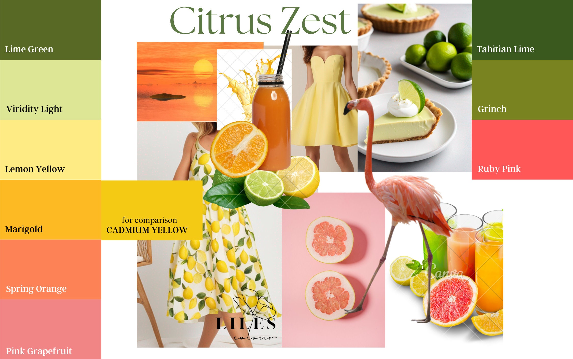 Bright Summer Citrus Polymer Clay Color Recipes, Color Mixing, Premo ...