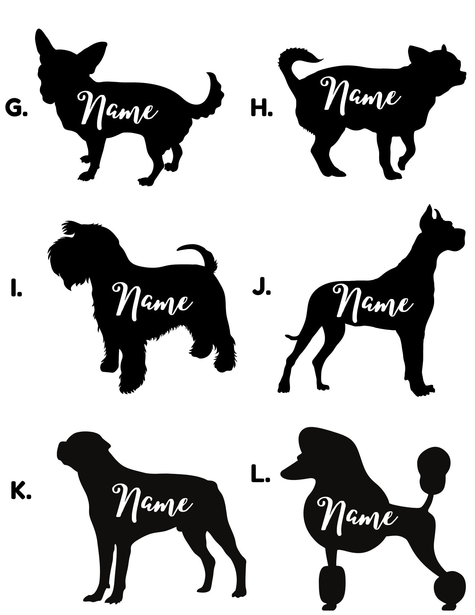 Custom Dog Decal With Name Sticker for Cars/trucks/laptops/decoration ...