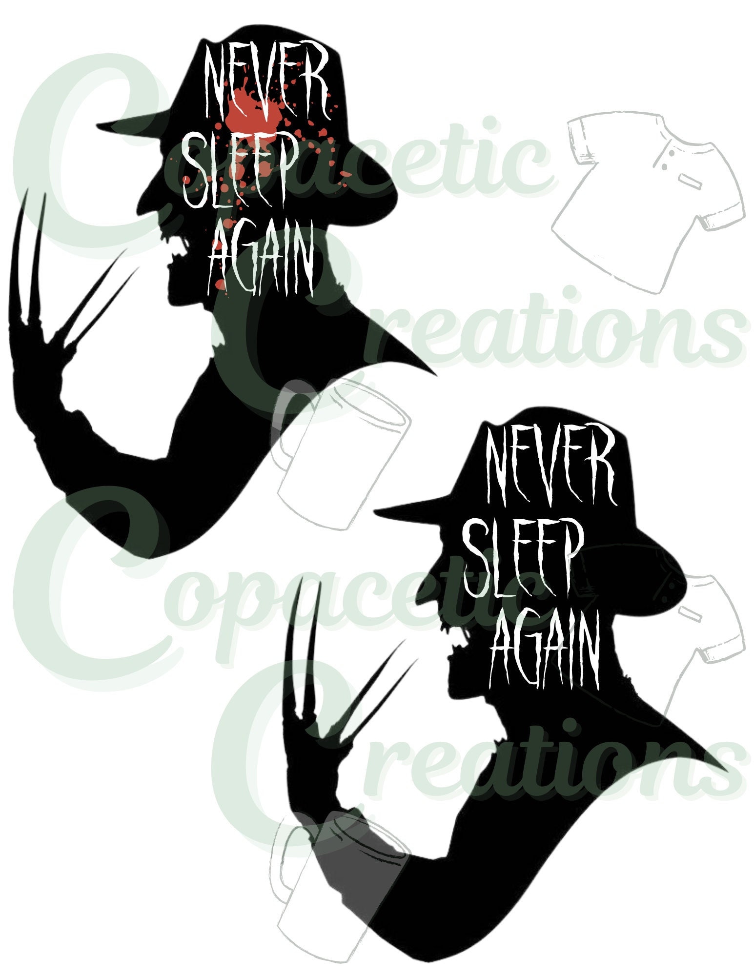 Freddy Krueger Never Sleep Again PNG - Etsy