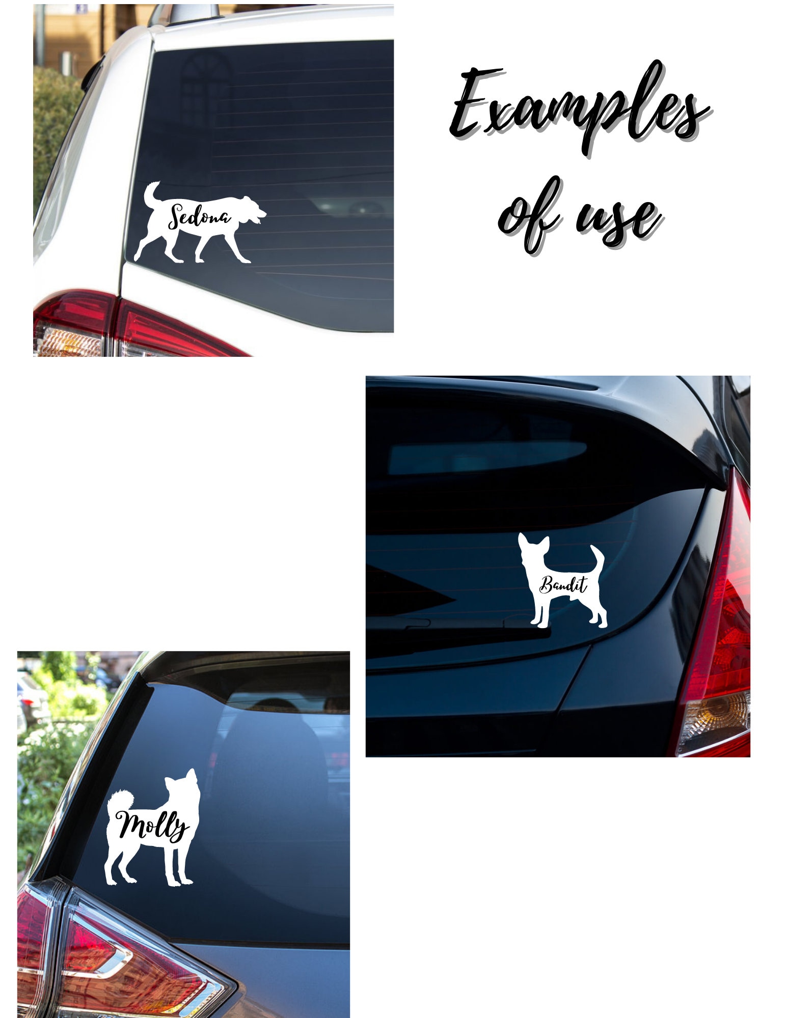 Custom Dog Decal With Name Sticker for Cars/trucks/laptops/decoration ...
