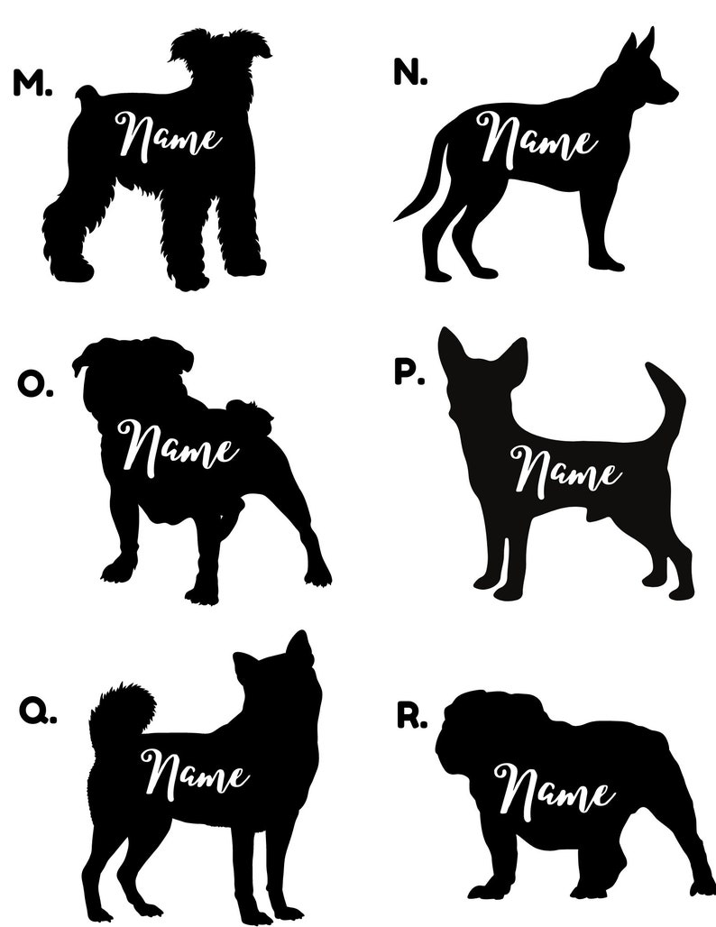 Custom Dog Decal With Name Sticker for | Etsy