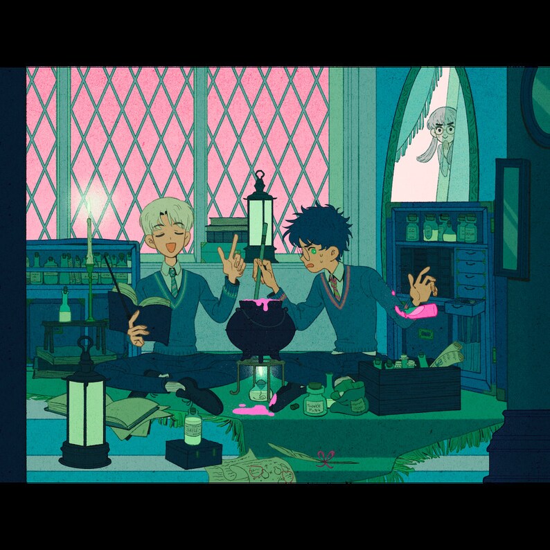 Harry Potter Darry Art Print Potion Making - Etsy