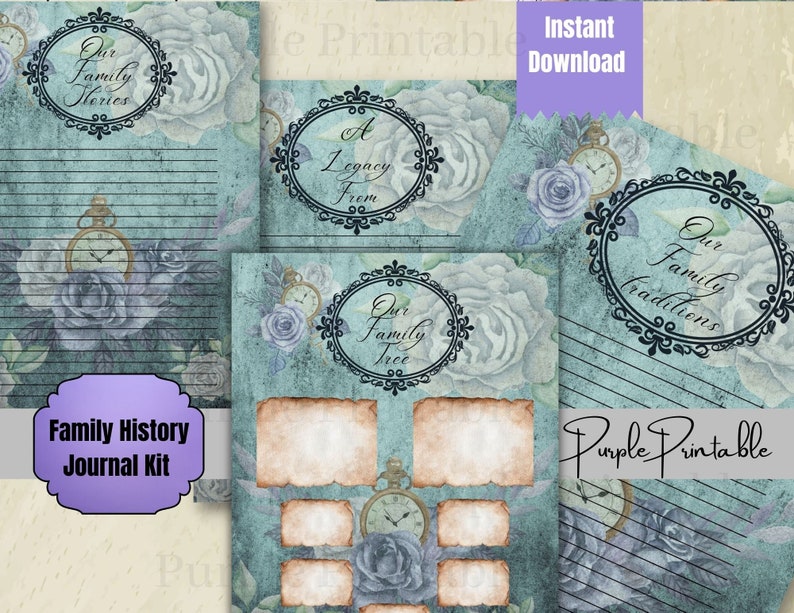 Family History Kit, Junk Journal, Family Tree, Book, Genealogy, Story ...