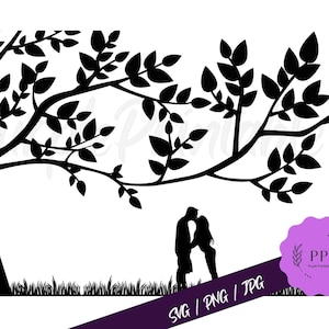 Family Tree Svg, Kissing Couple Family Tree, PNG JPG - Etsy
