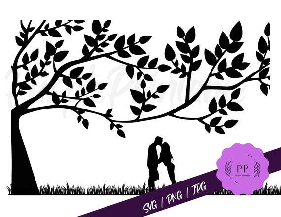 Family Tree Svg Kissing Couple Family Tree PNG JPG | Etsy UK