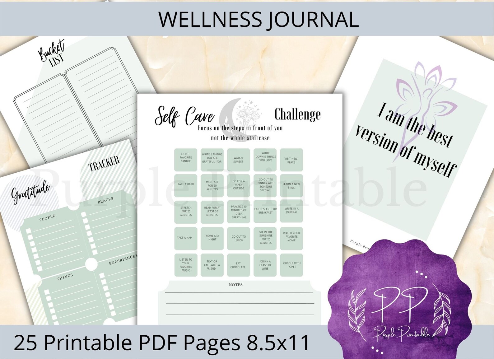 WELLNESS Journal, Meditation Journal, Mindfulness Journal ...