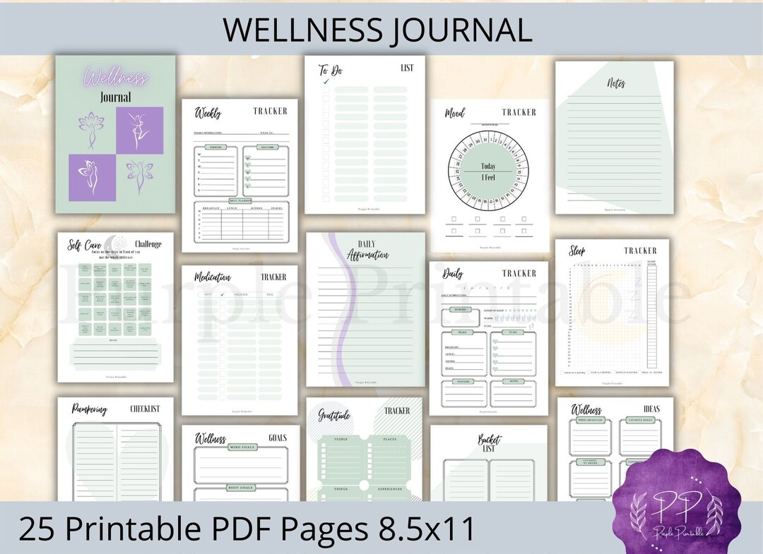 WELLNESS Journal, Meditation Journal, Mindfulness Journal ...