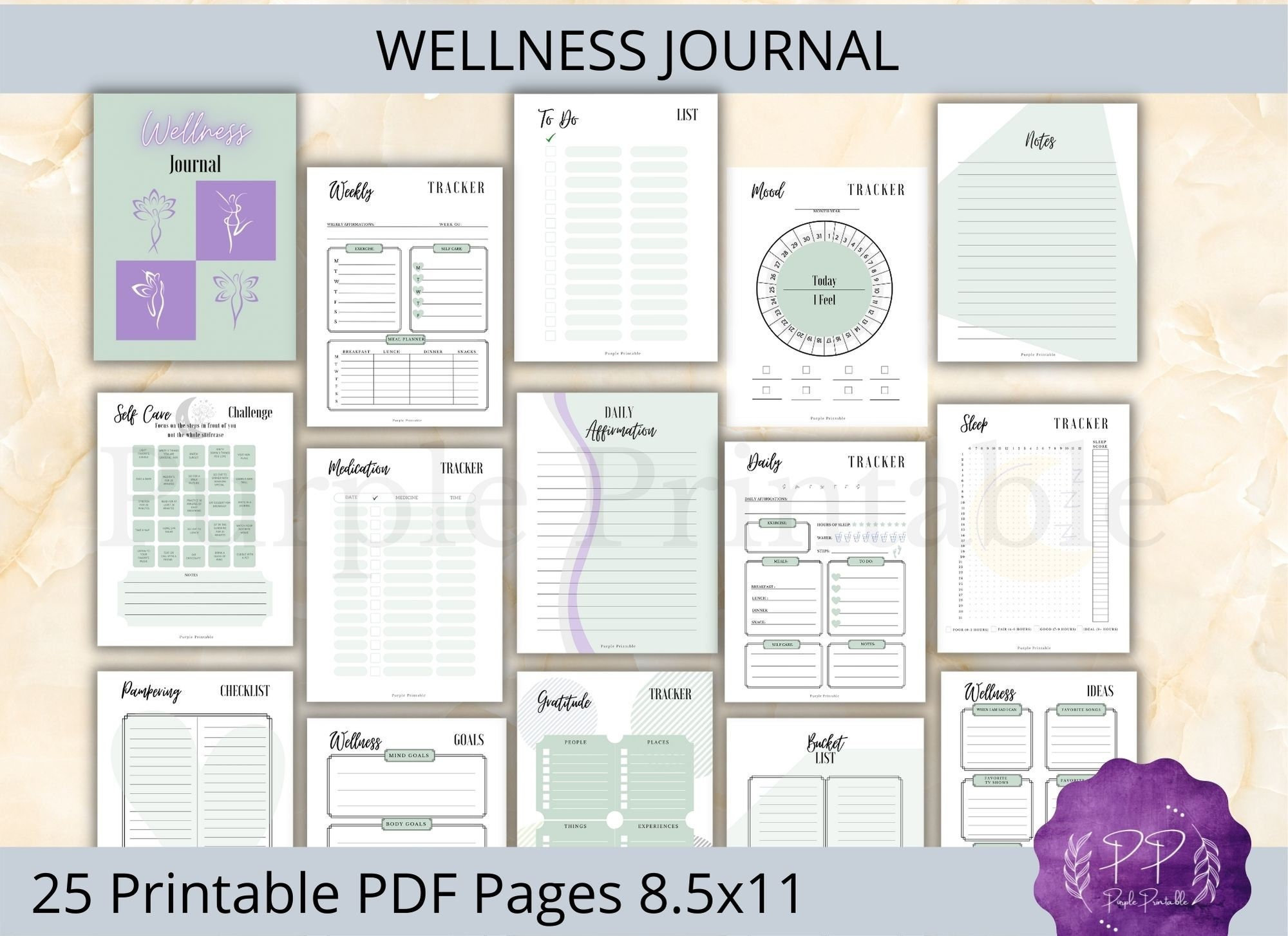 WELLNESS Journal, Meditation Journal, Mindfulness Journal ...