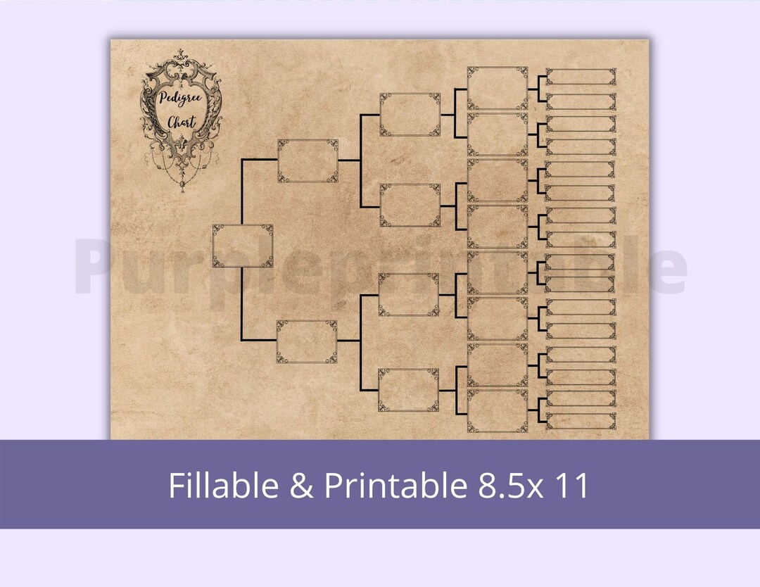 Pedigree Chart1 01/ancestral Chart PRINTABLE AND Fillabe/family Tree ...