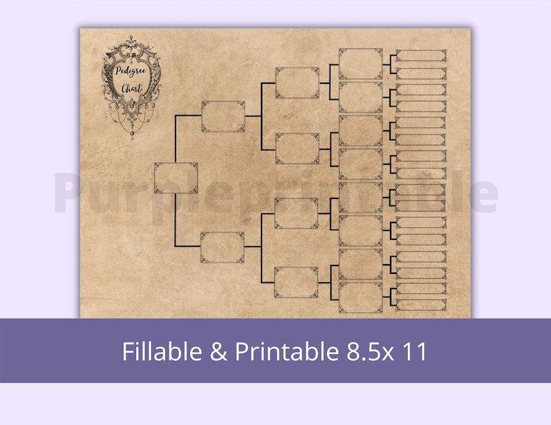 Pedigree Chart1 01/ancestral Chart PRINTABLE AND Fillabe/family Tree ...